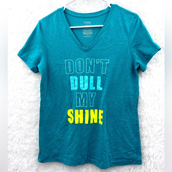 Danskin Now | Tops | Danskin Now Semi Fit Dont Dull My Shine V Neck Med ...